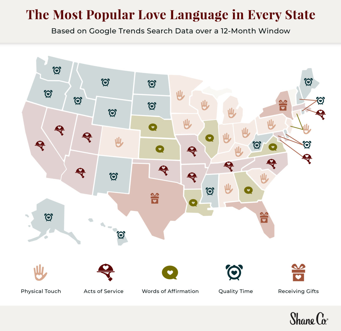 The Most Popular Love Language in Every State | Shane Co.