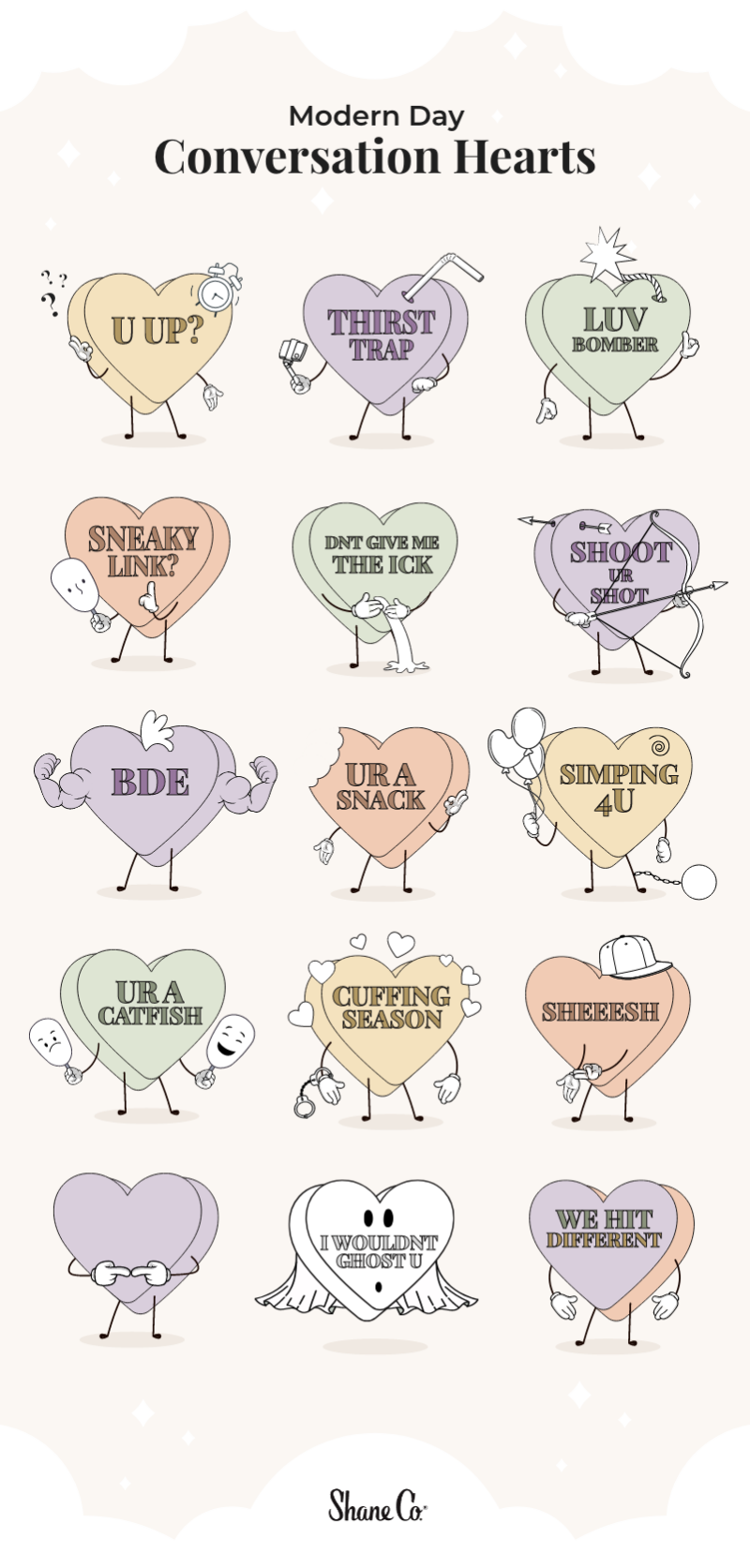 Modern Day Conversation Hearts | Shane Co.